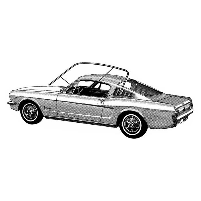 Daniel Carpenter 1967-68 Fastback Roof Rail Weatherstrip - Foreign ...