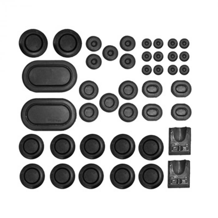 Scott Drake 69 70 44PC. RUBBER GROMMET KIT C9ZZ 6511135 K