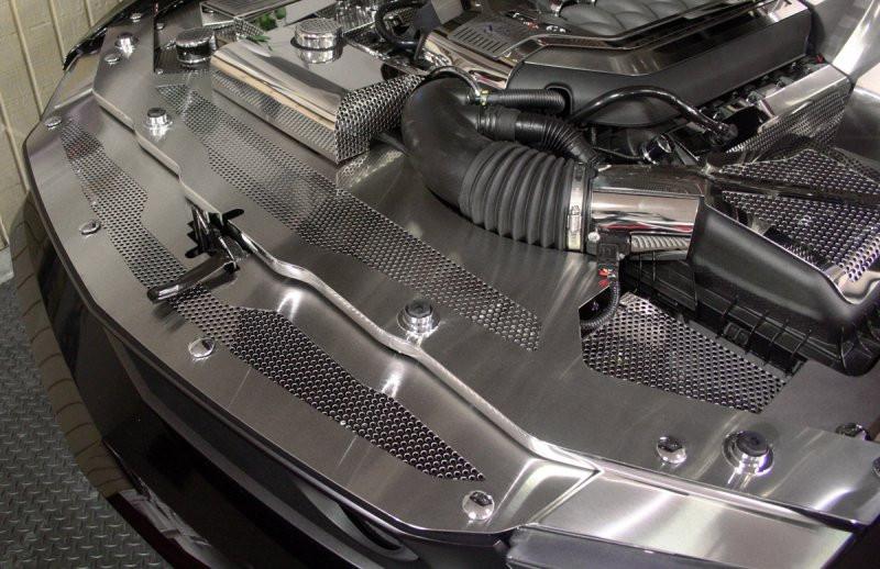 American Car Craft Header Plate Satin/Perforated 273020 | Mustang Depot