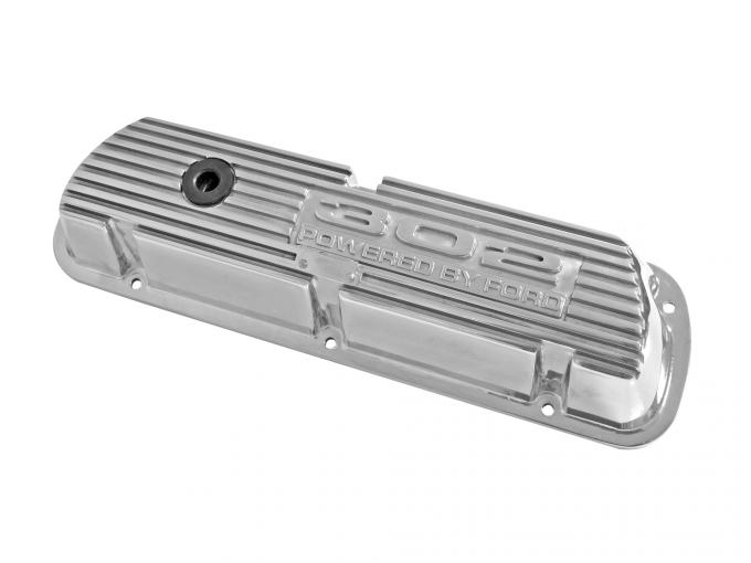Scott Drake 1968-1973 Ford Mustang 302 Polished Aluminum Valve Covers ...