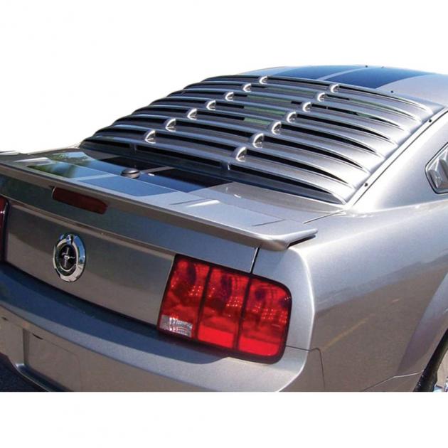 Mustang Rear Window Louver, Black ABS Smooth, 2005-2014 | Mustang Depot