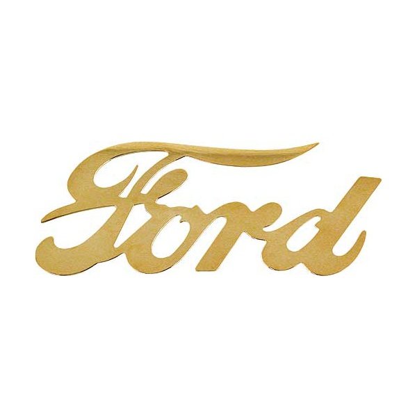 Ford Script Logo, Brass, 8 X 3-1/2 | Mustang Depot