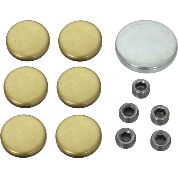 Ford Mustang Soft Plug Set - Brass - 351 Cleveland V-8 | Mustang Depot