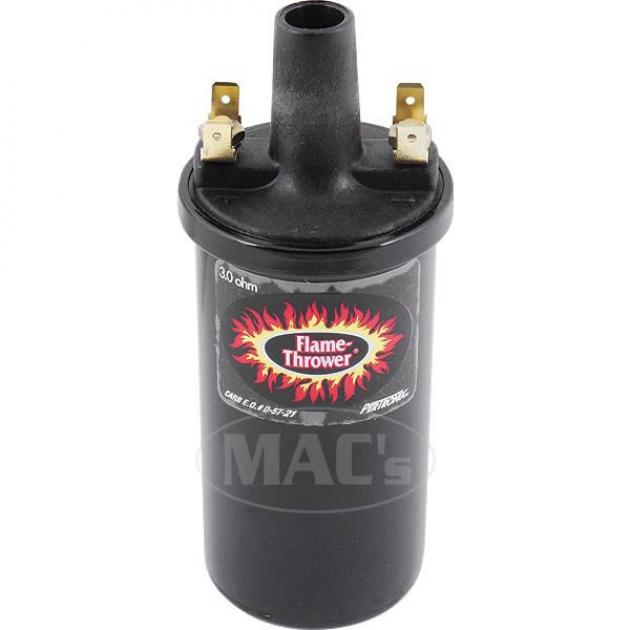 Flame Thrower Ignition Coil - Black - 6 Cylinder | Mustang Depot