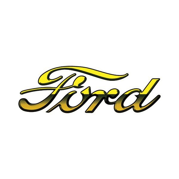 Ford Script Logo, Brass, 8 X 3-1/2 | Mustang Depot