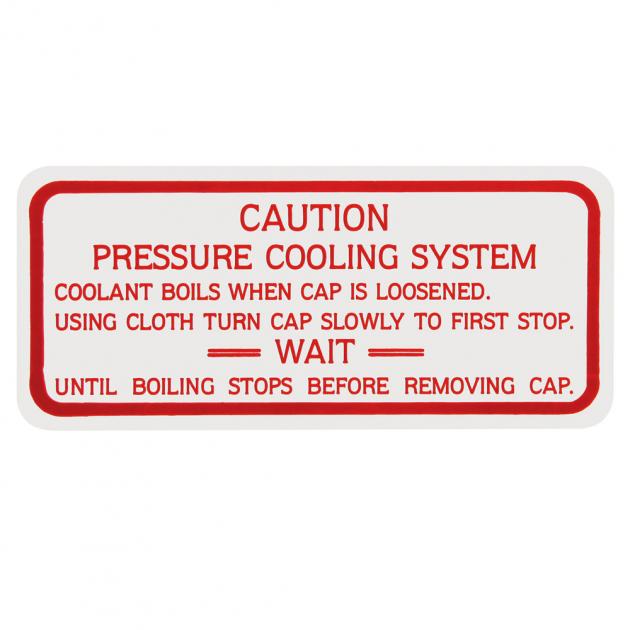 Cooling | Cooling System Decal | Mustang Depot