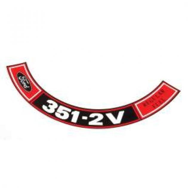 Air Cleaner Decal - Regular Fuel 351 2V-Regular Fuel | Mustang Depot