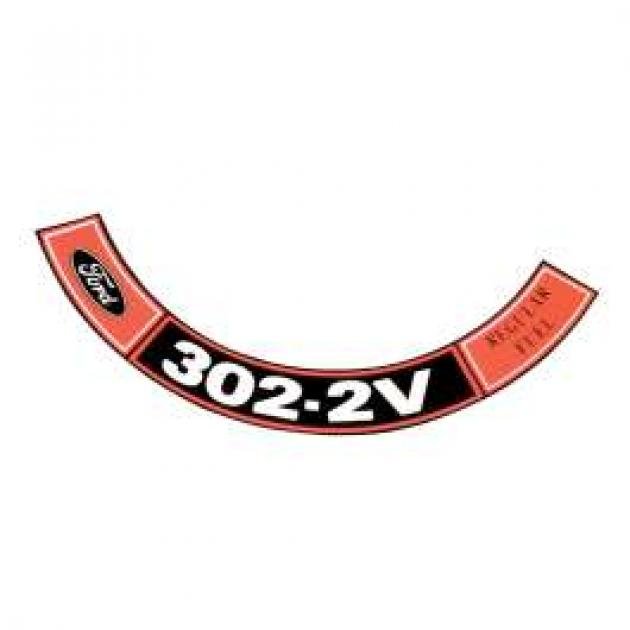 Decal - Air Cleaner - 302 2V-Regular Fuel | Mustang Depot