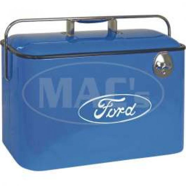 Vintage Ford Cooler - Blue With White Ford Logo - 18 x 8-3/4 x 12 Deep ...