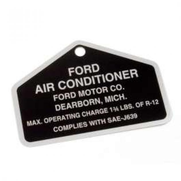 Decal - Air Conditioning Aluminum Tag | Mustang Depot