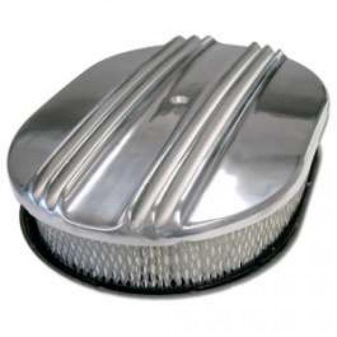 Air Cleaner-Polished Aluminum Finned (4V)