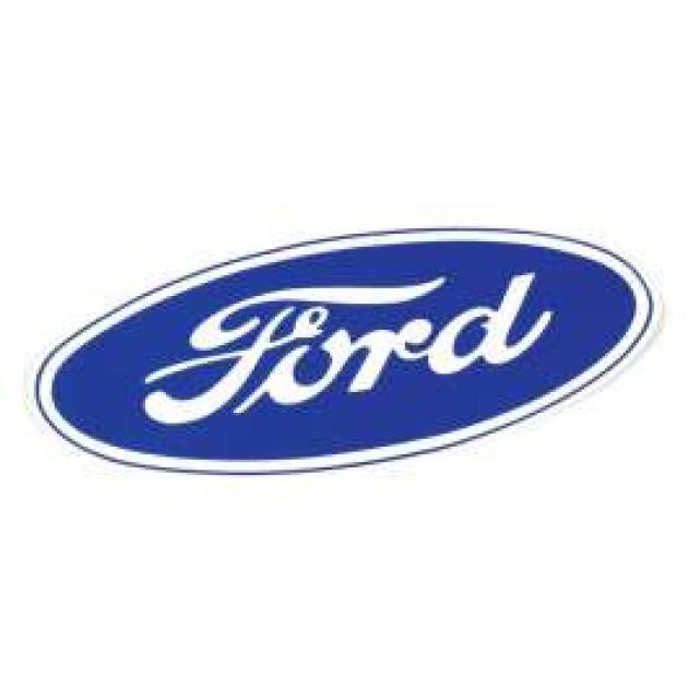 Ford Oval Decal - 17 Long - White Background - Self Adhesive | Mustang ...