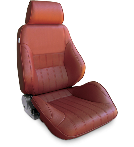 Procar Smoothback Rally Seat, with Headrest, Right, Vinyl | Mustang Depot