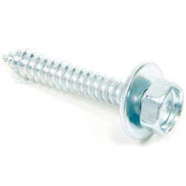 #14 X 1-1/2'' Hex Head Sems® Tapping Screw - Zinc | Mustang Depot