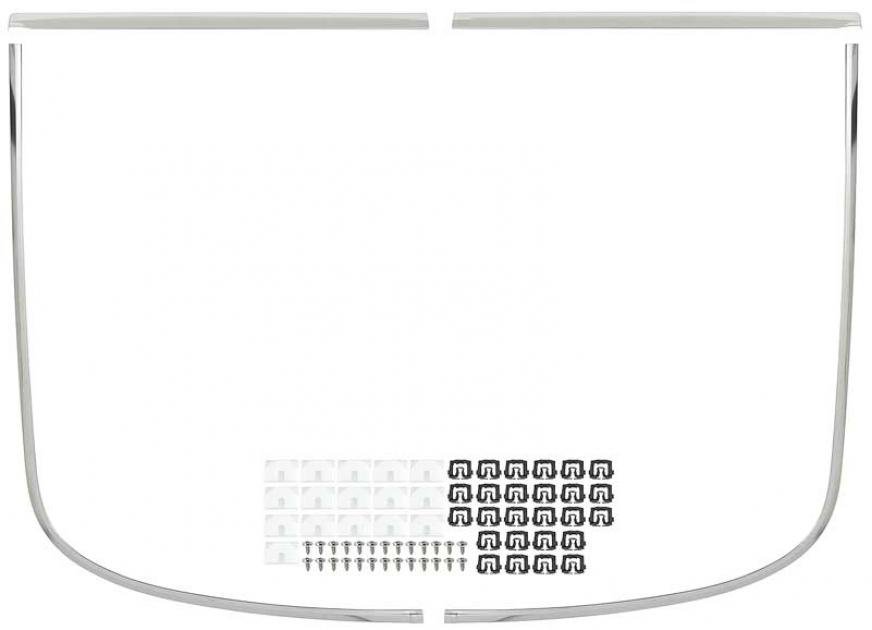 OER 1965-66 Mustang, Rear Window Molding Set, Fastback, with Mounting ...